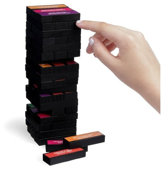 Падающая башня «Искушение» с фантами, 54 бруска, 18+, 1362712