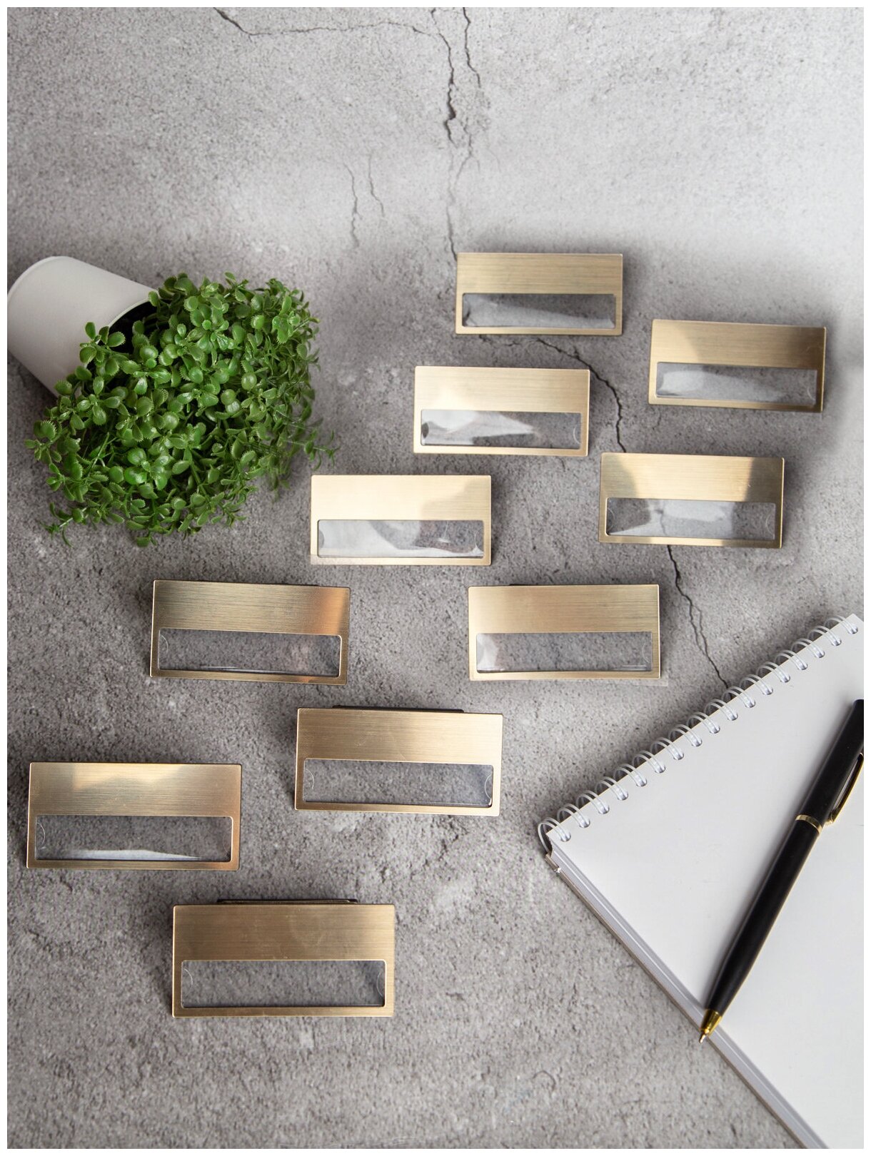 Бейджи с магнитным креплением, Ниенаprint, с кармашком для ФИО, пластик, 7x3,5x1,4см, 10шт.