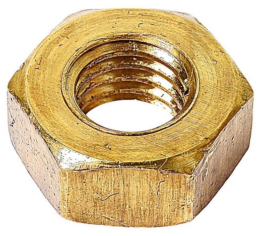 Гайка М10х1.5х8 ГАЗ-2410,3110 трубы приемной латунь под ключ 17мм этна 250536-П(латунь)