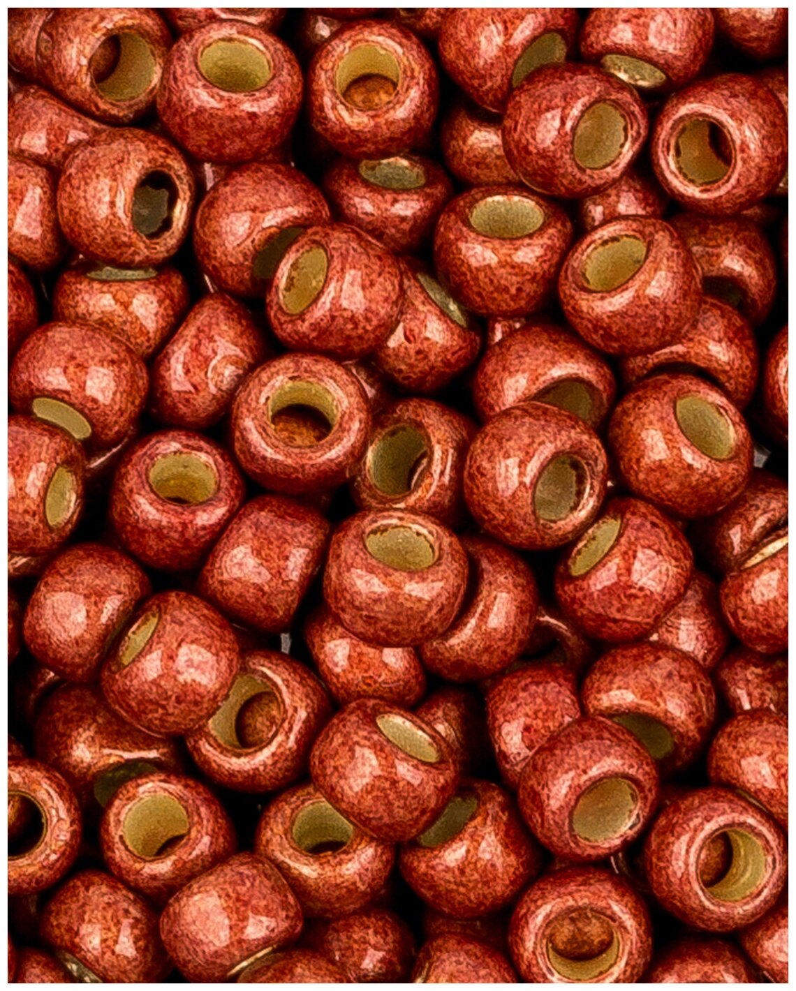 Японский бисер Toho, размер 8/0, цвет: PF Матовый гальванизированный кирпично-красный (PF564F), 10 грамм