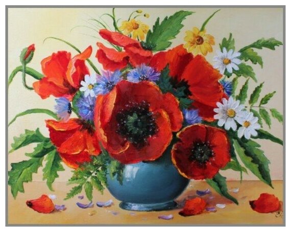 Алмазная мозаика Полевой букет 40x50 см.