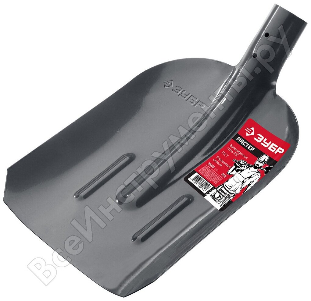 Совковая лопата ЗУБР с ребрами жесткости ЛСП, без черенка, 39428, 1.6 мм