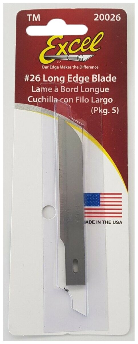 Набор из пяти лезвий N26 для строгания и вырезания, для модельных ножей N2, N5, N7, хвостовик 9 мм, Excel