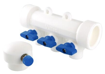 Valtec Коллектор полипропиленовый с отсечными кранами 6 вых