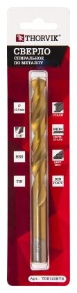 Сверло спиральное по металлу 13,0 мм HSS TiN TDB130NTB Thorvik, 52449