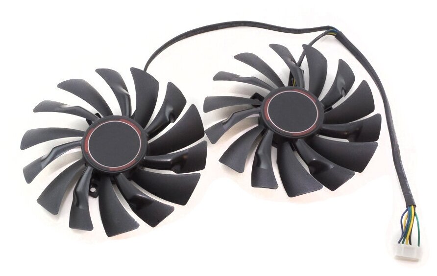 Вентилятор для видеокарты MSI GTX960, GTX980, GTX970, GTX950, R9 380, R9 390, 390X, p/n: PLD10010S12HH (двойной) 6 pin