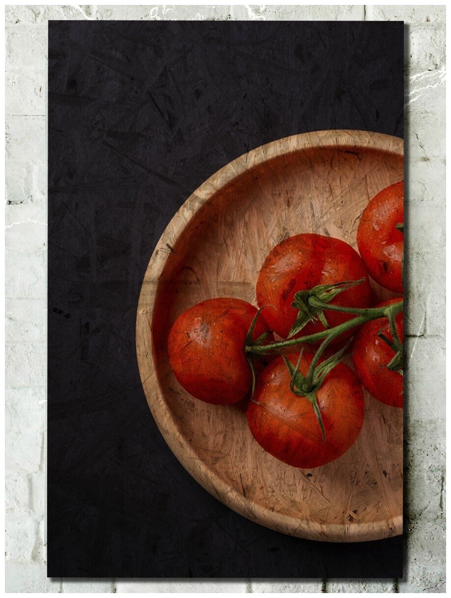 Картина интерьерная на рельефной доске Разное Еда (мясо, томат, блюдо, интерьер, бар, кофейня, food) - 4485