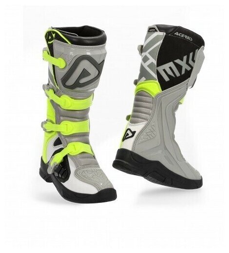 Мотоботы кроссовые Acerbis X-TEAM Grey/Yellow, (р.41)