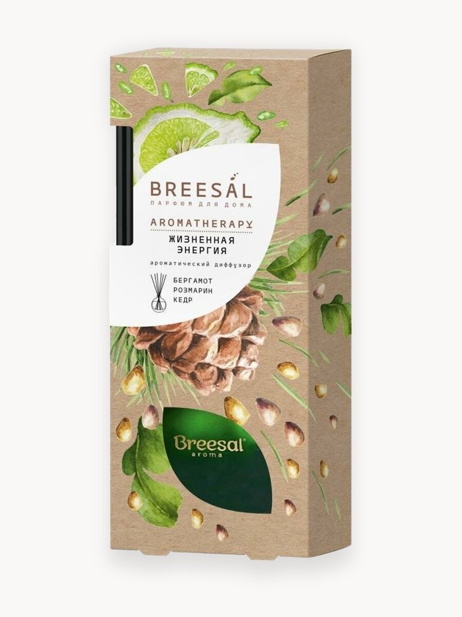 Диффузор для дома с палочками Breesal Arome Sticks Ароматизатор для дома, Жизненная энергия 70 мл