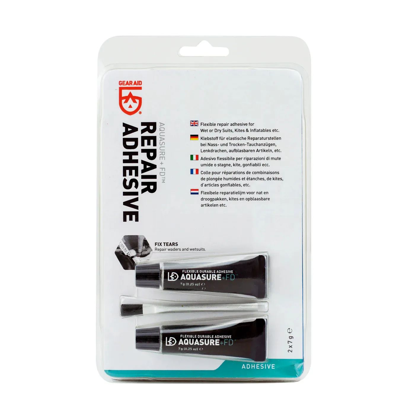 Клей для ремонта снаряжения и мембраны Aquasure FD Repair Adhesive 2*7 грамм Gear Aid McNett