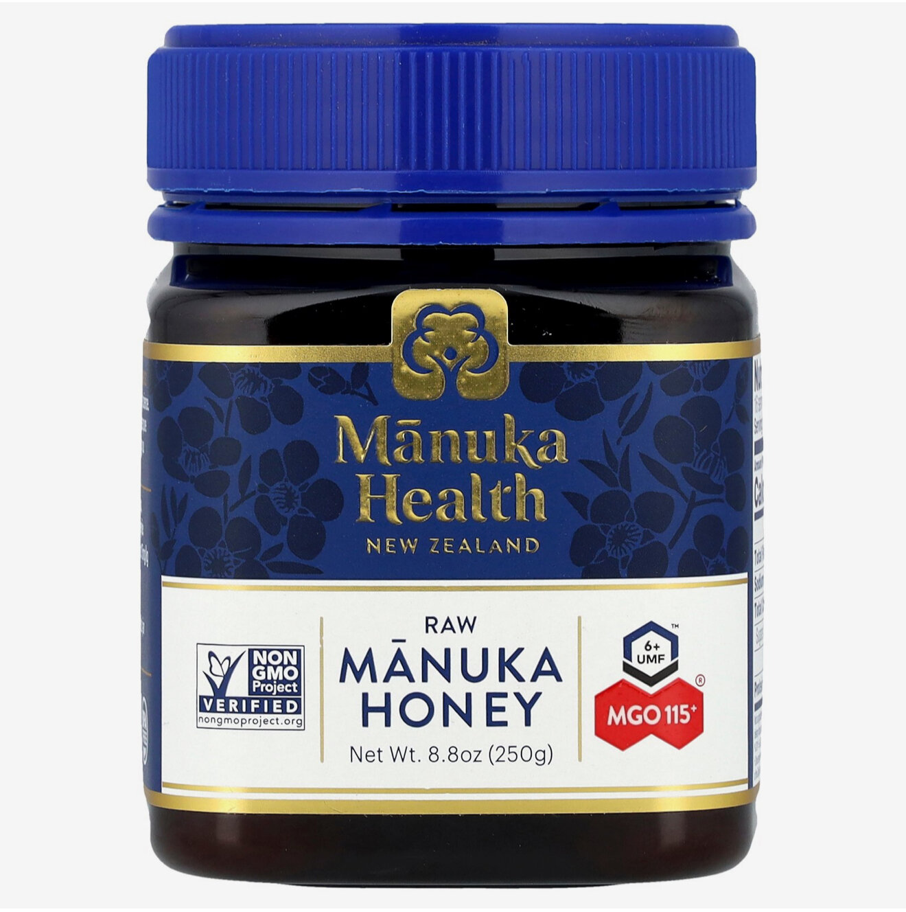 Manuka Health, Мед манука, необработанный, UMF 6+, MGO 115+, 250 г