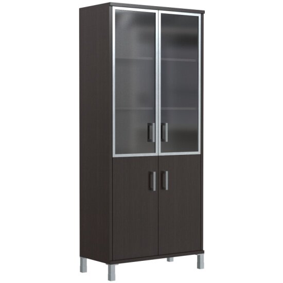 Стеллаж со стеклом в раме Skyland B 430.4 венге магия 900х450х2054