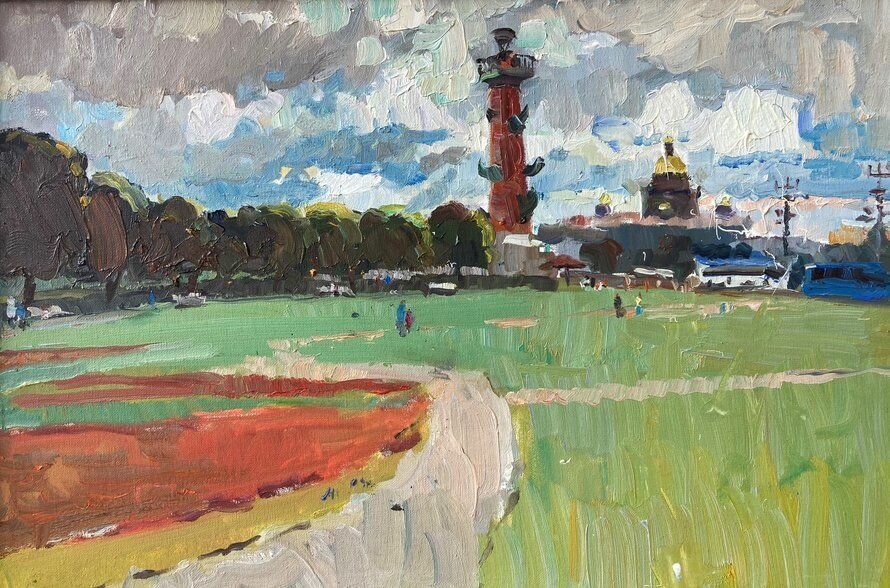 ART-Salon at Oktyabrskaya картина "Васильевский остров", 40х60 см, холст, масло, авторская работа