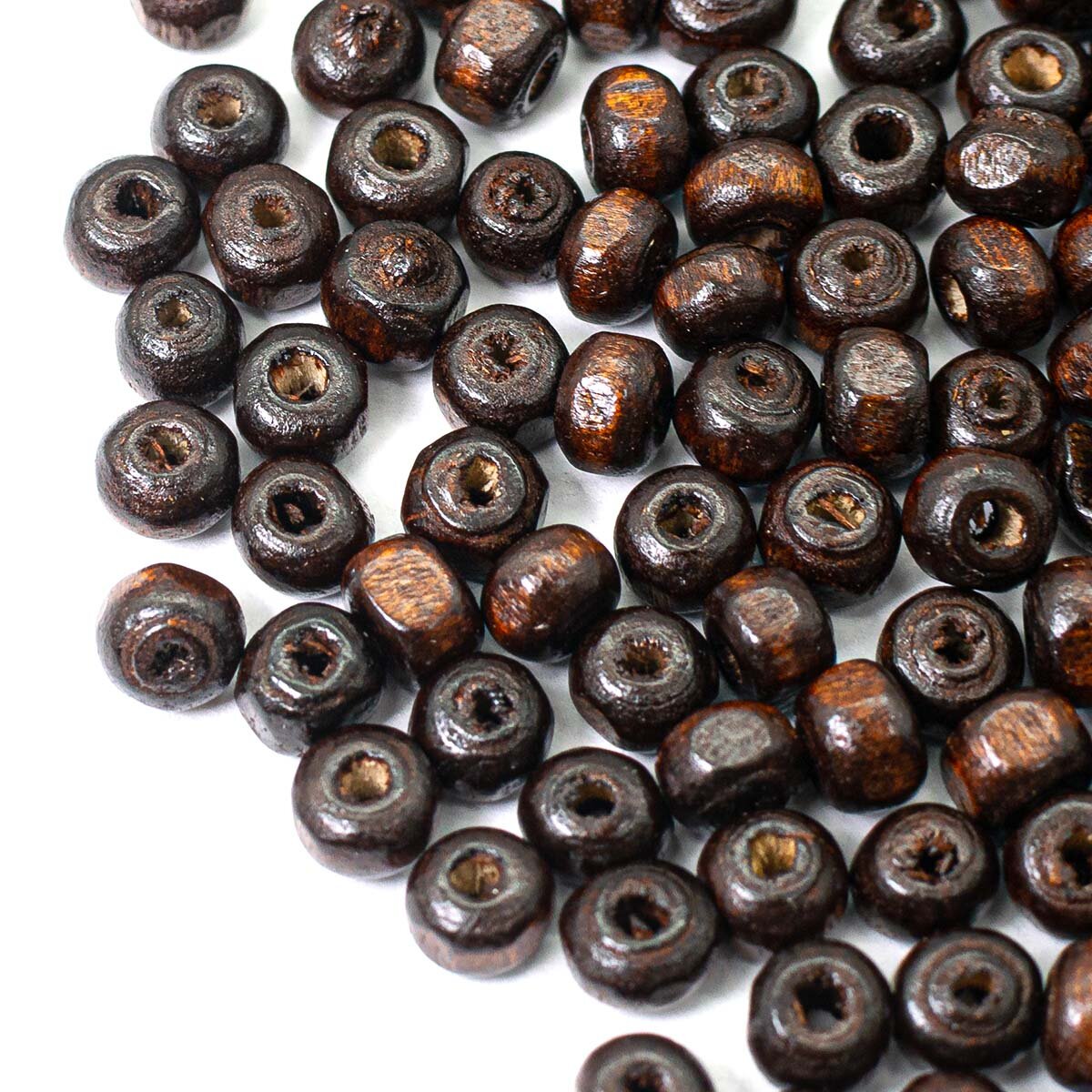 Бусины для рукоделия деревянные, коричневый, 4*5 мм, 250 шт (упак), Astra&Craft