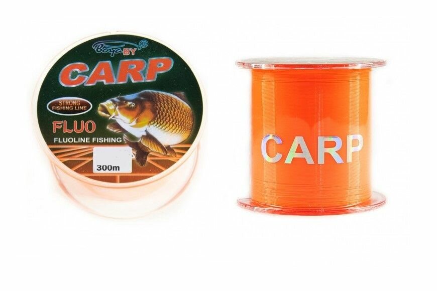 Леска Carp FLUO 300 m. d 0.28 mm оранжевая t.15 кг