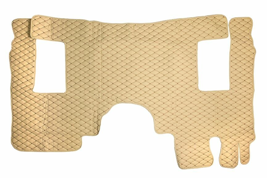 Коврик стеганый для КАМАЗ K5, Ровный пол, Механика (Бежевый)