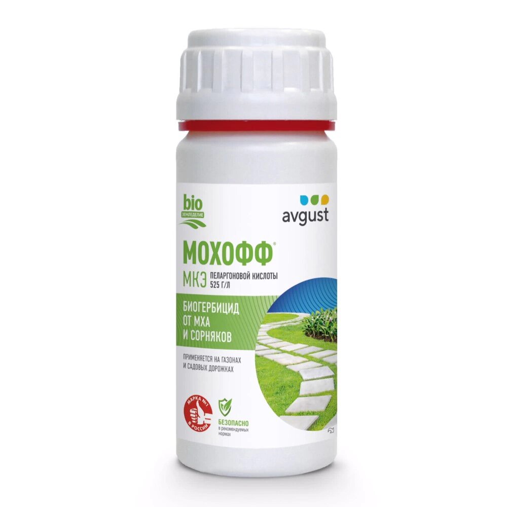 Средство Avgust "Мохофф" от мха и лишайников на газонах, 1 шт х 100 мл