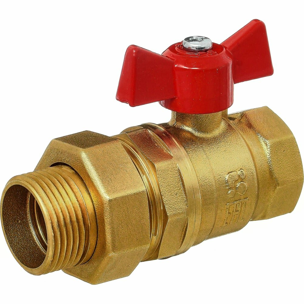 Шаровой кран БАЗ "американка" 11Б27п1 DN25 прямой бабочка серия Standart PN40 БАЗ. А. А31.1.25. НГ.40