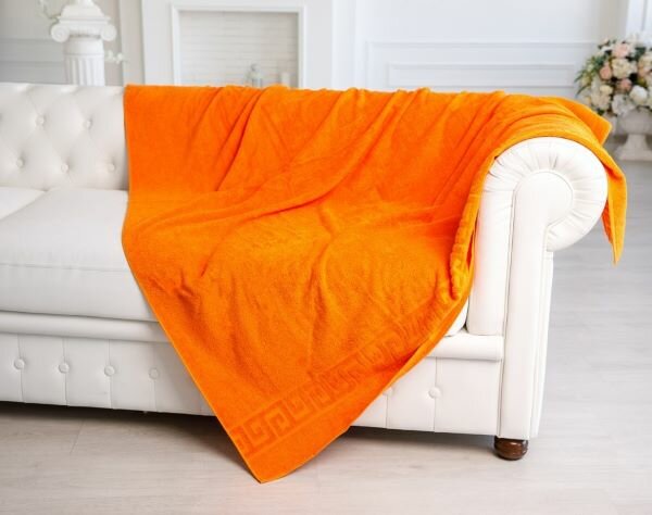 Простыня Махровая Апельсин 150х200 (100% Хлопок)