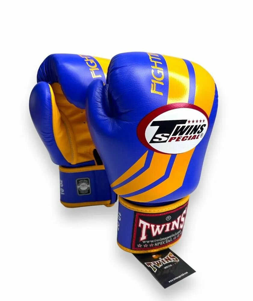 Боксерские перчатки Twins FBGVL3-43 желтый-синий 10 oz