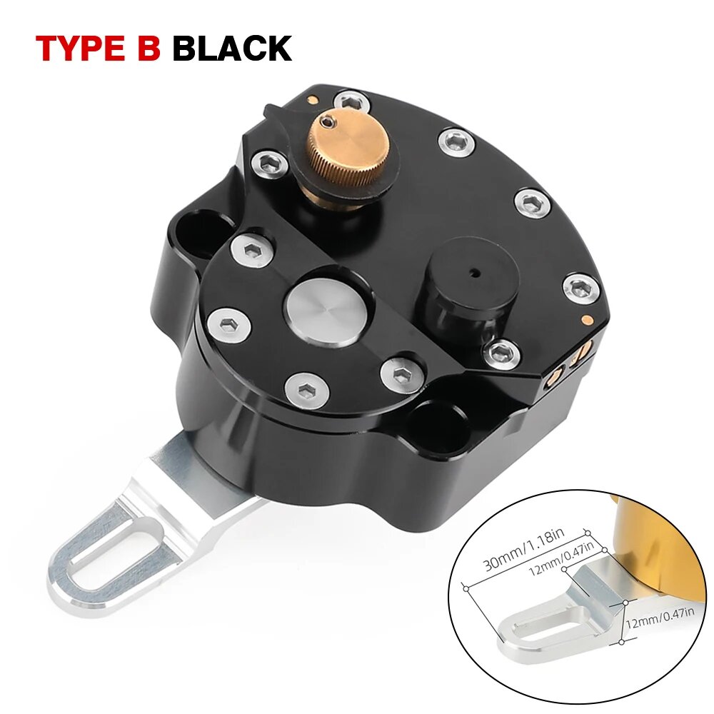 Стабилизатор рулевого демпфера, аксессуары для мотоциклов, универсальный реверсивный Type B Black