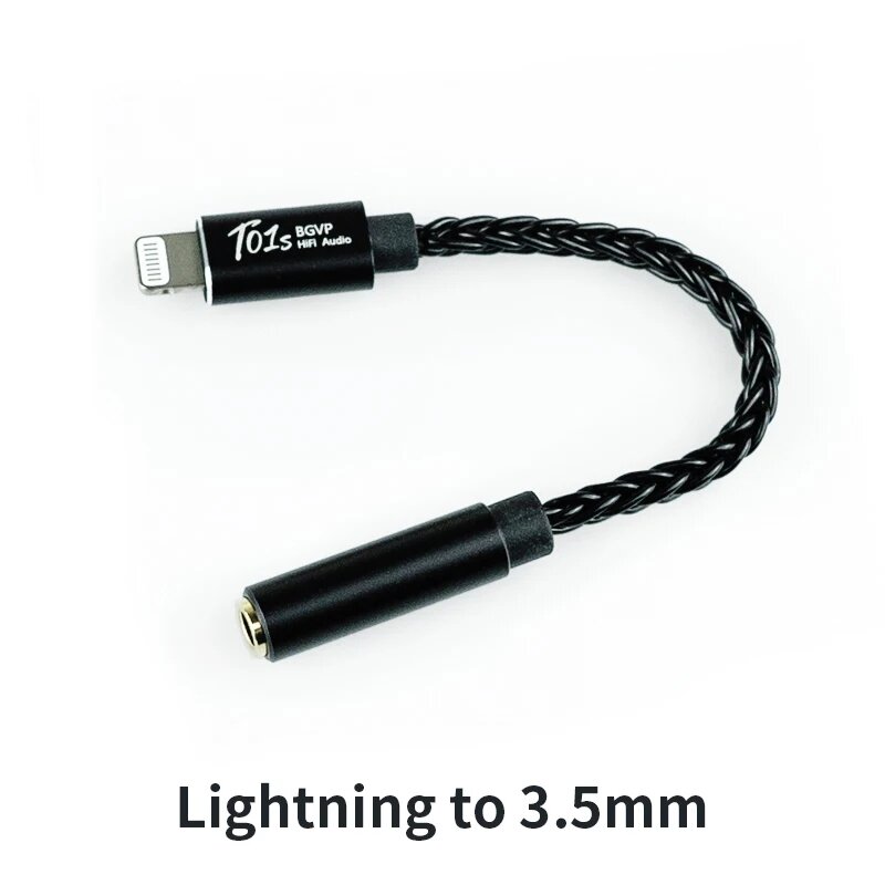BGVP T01s USB DAC AMP адаптер Type-C на 3,5 мм Lightning to 3.5mm