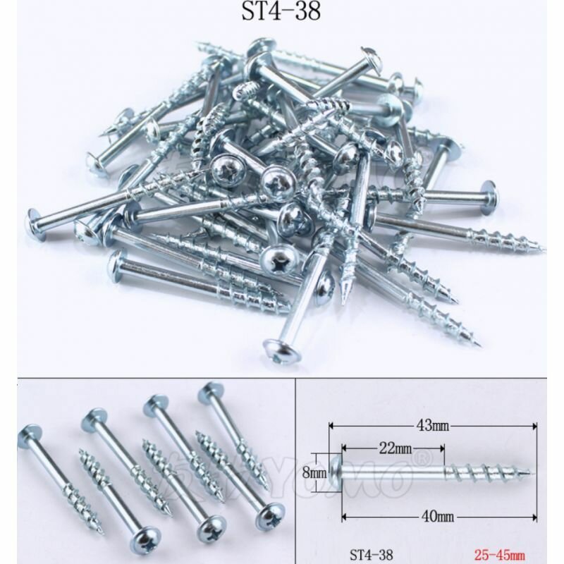Саморезы для соединения на "косой шуруп" 38 мм Набор - 100шт