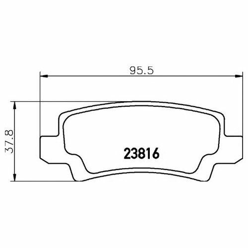 Комплект задних тормозных колодок Hella 8db355010841 для Toyota Corolla