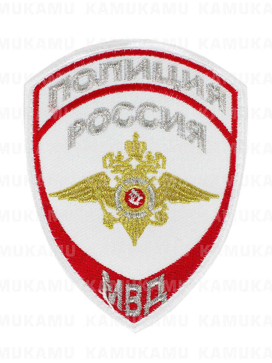 Шеврон полиция Мвд орел цвет белый