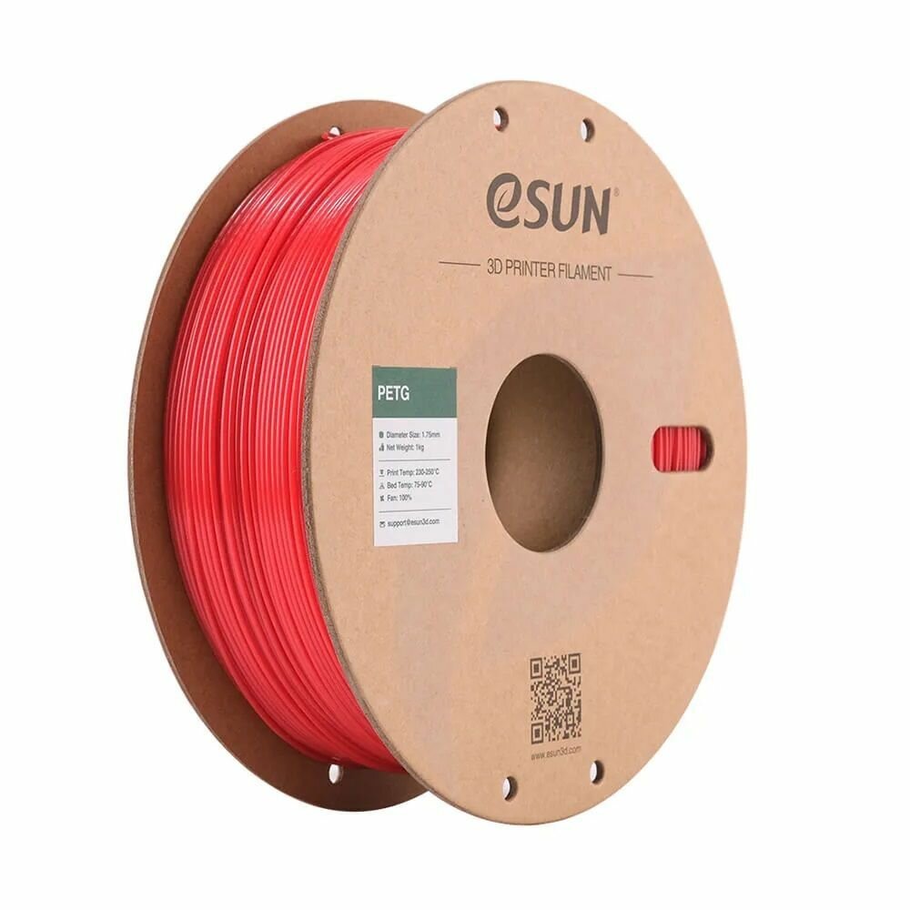 Катушка PETG-пластика ESUN 1.75 мм 1кг, ярко красная PETG175O-FR1Y1