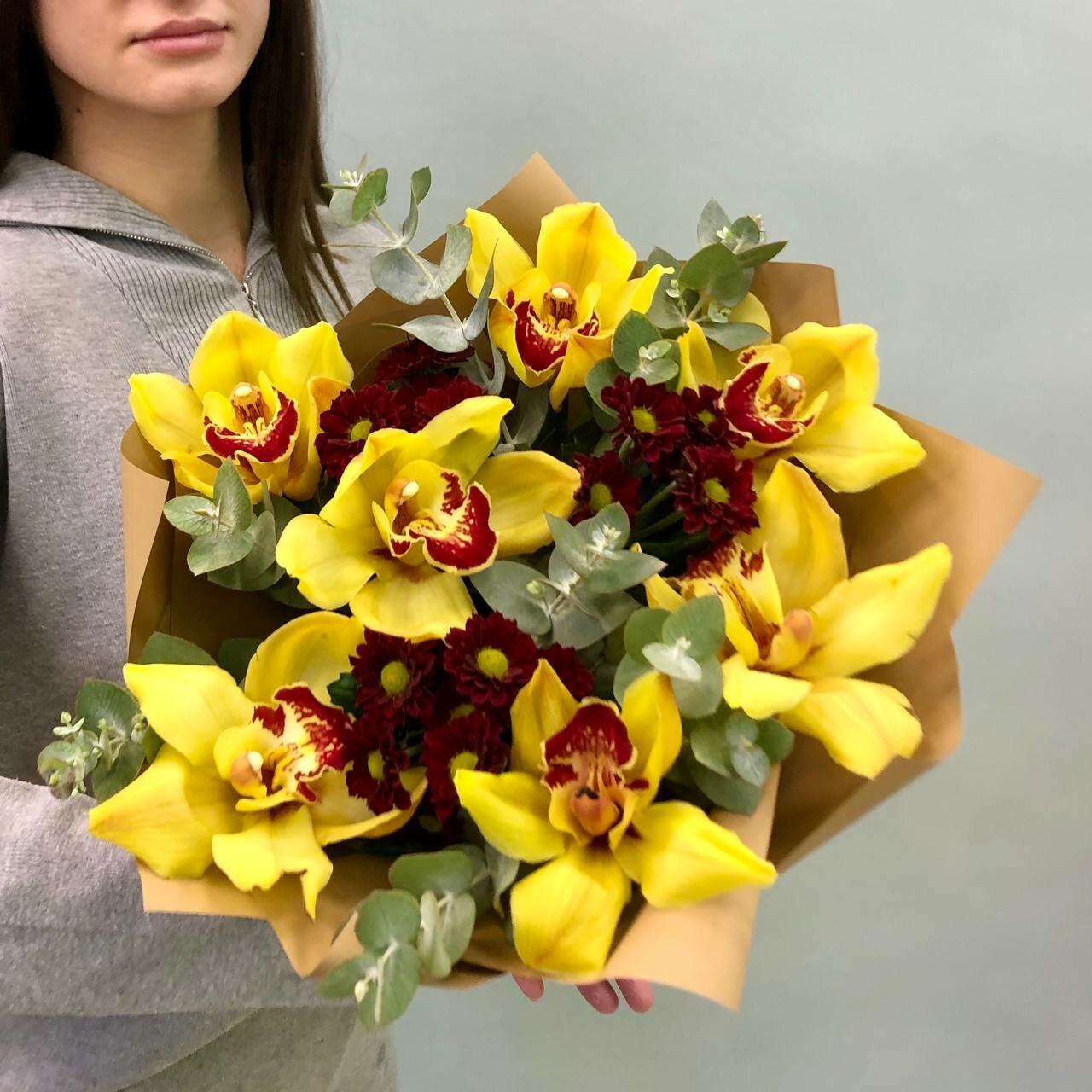 Букет орхидей (желтый)