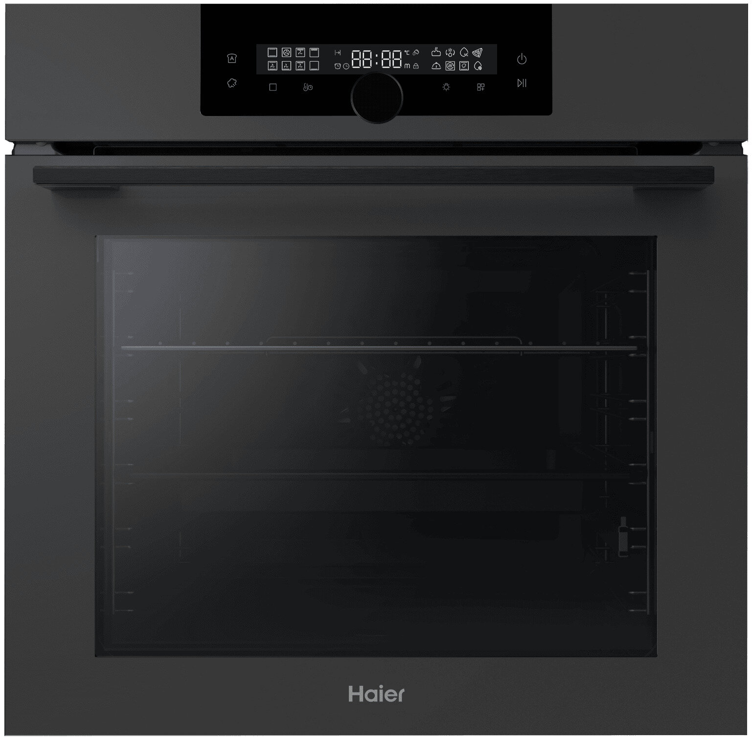 Электрический духовой шкаф Haier HOQ-F6QSN3DG 59 см, 72 л гриль конвекция, графит