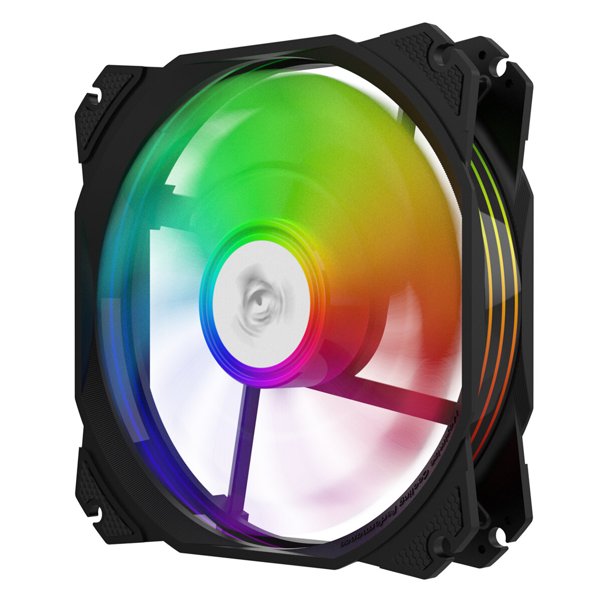 Вентилятор Alseye M120-P, 120мм, 1200rpm, 3-pin+Molex, черный/RGB