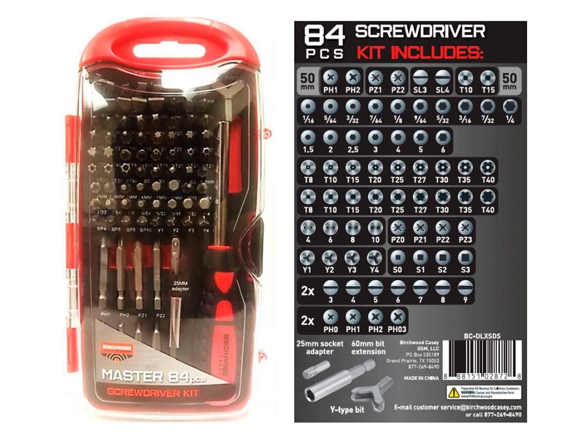 Набор Бит С Отвёрткой Birchwood Casey Master Screwdriver Kit , 84 Шт.