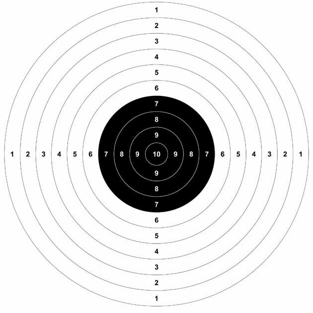Мишень бумажная черная 50*50 (упаковка 10 шт)