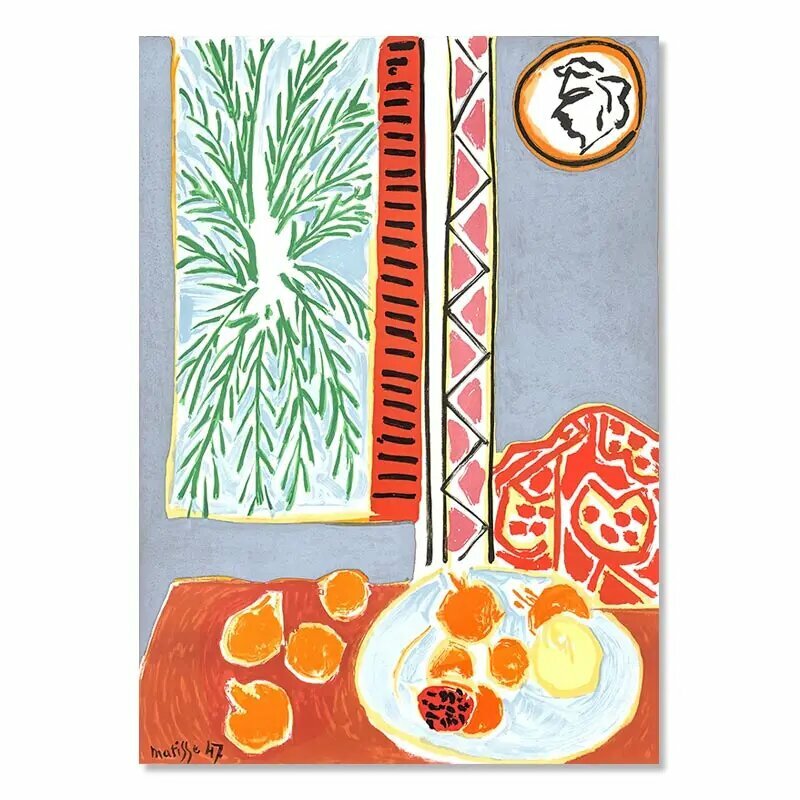 Матисс постер 50x70см, оранжевый, без рамки