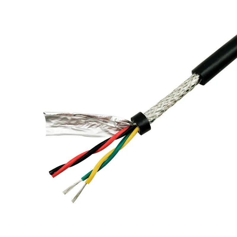 Экранированный кабель RVSP медь 26AWG-24AWG 2-10 ядер 2 Core 26AWG GRAY