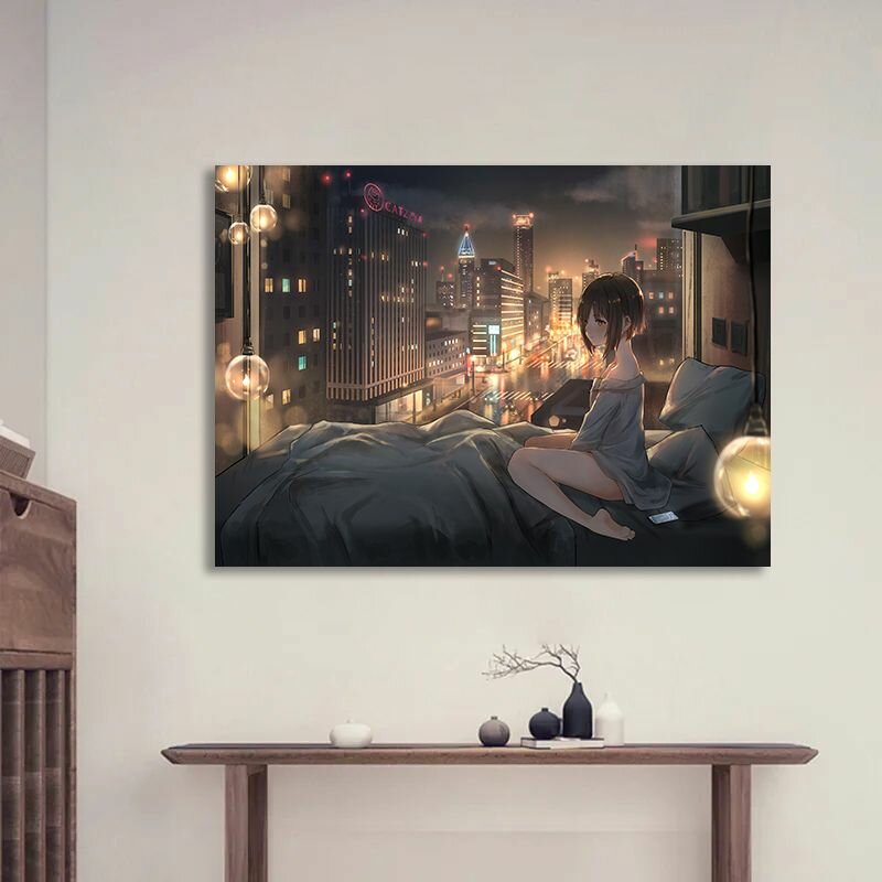 Постеры аниме, Девушки, картина аниме, детскую комнату, 40х60 см.