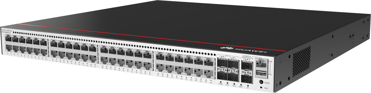 Коммутатор HUAWEI S5735-S48U4XE-V2 48 x 10/100/1000Base-T ports, 4 x 10 GE SFP+ ports, 2 x 12GEstack ports, PoE++, without power module