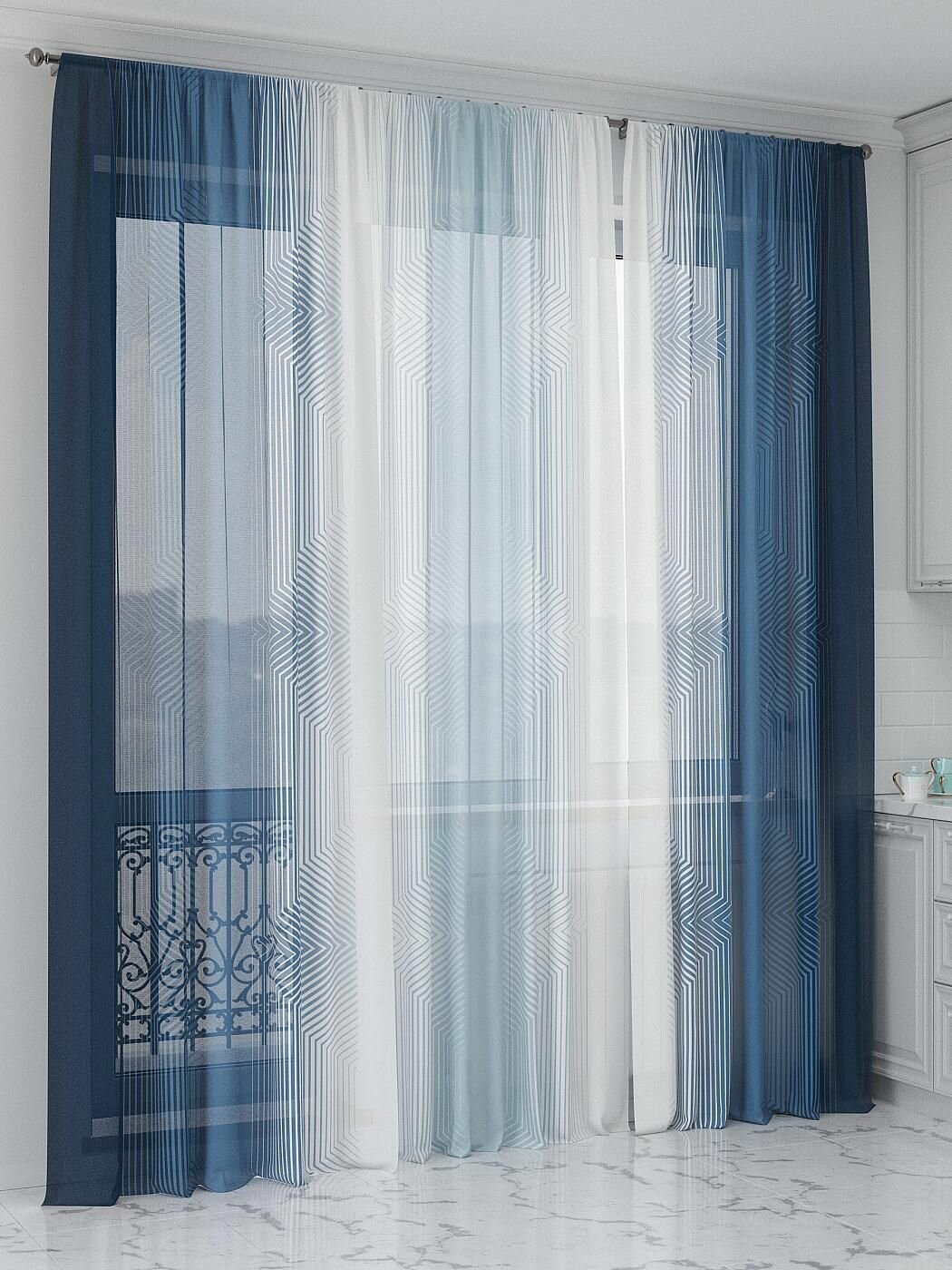 Тюль Comfy Way / шторы в комнату 450х250 см / Олион - 86