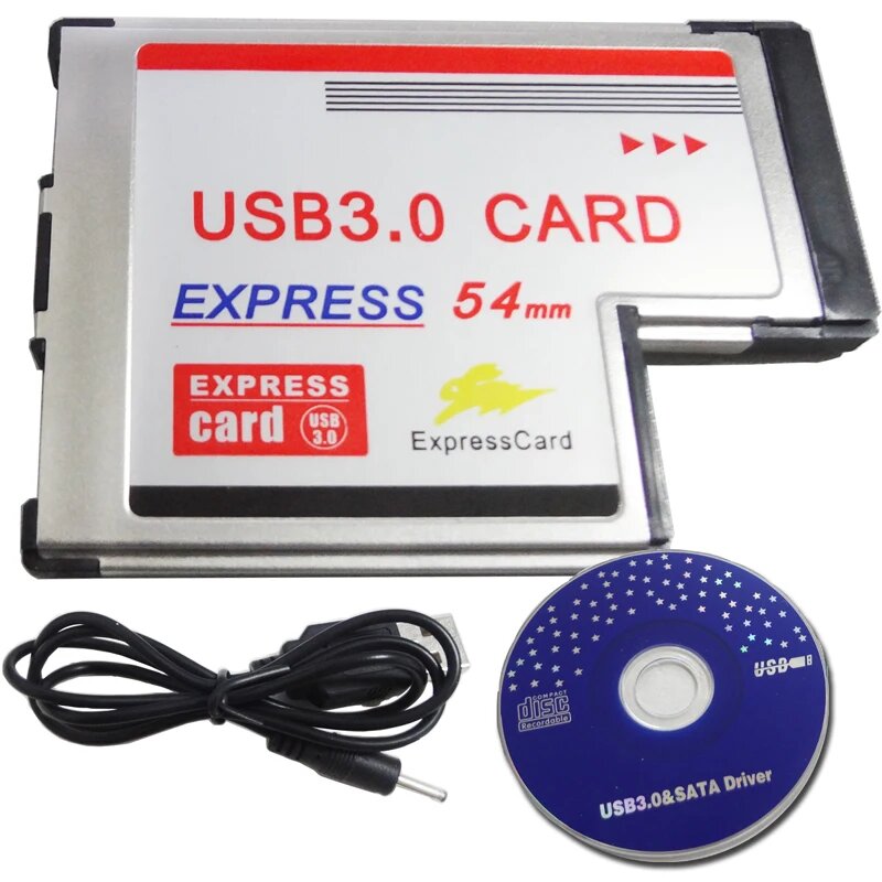 Двойной адаптер для 2 портов USB 3,0 ExpressCard 5 Гбит/с