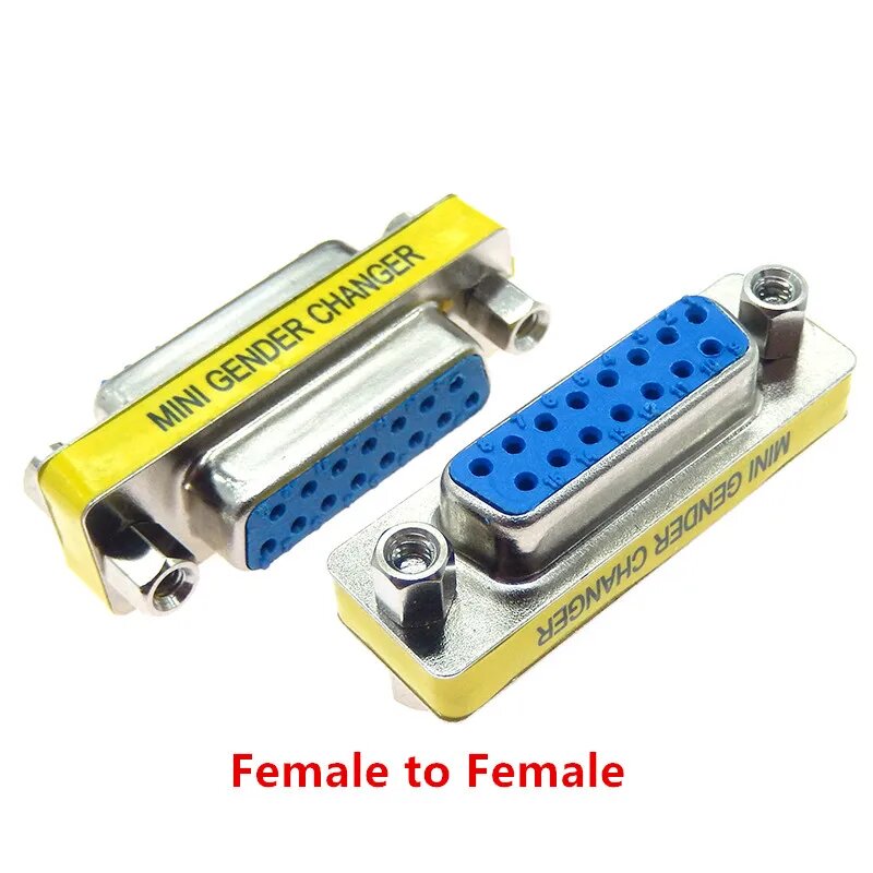 Мини-переходники разъемов RS232 DB9 DB15 DB25 DB37 15 Female to Female
