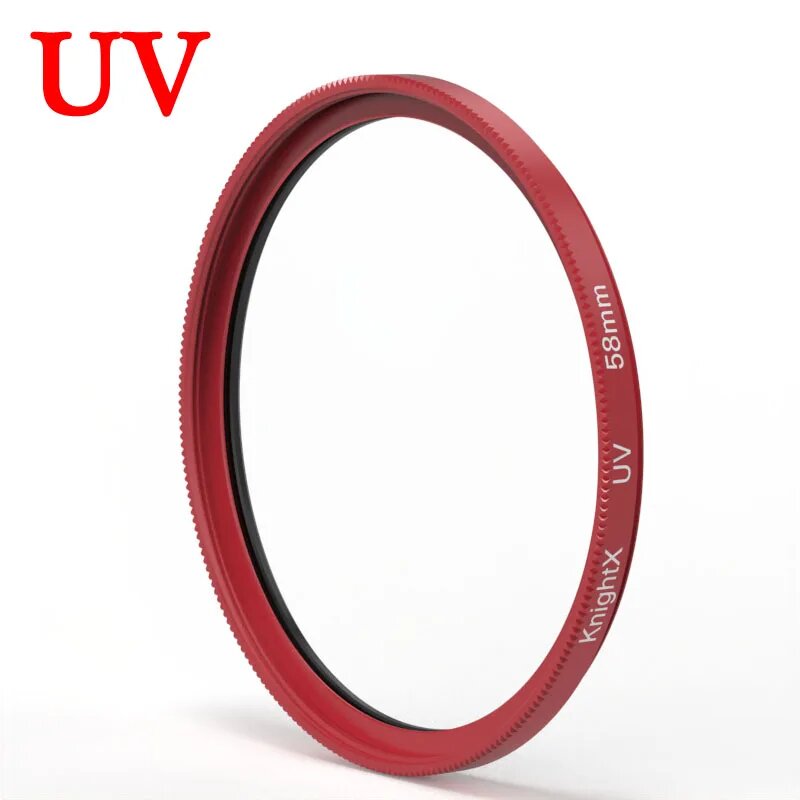 KnightX UV фильтр 58 мм, Red Frame UV
