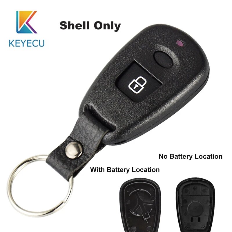 KEYECU 1 Кнопка/2 кнопки дистанционного ключа оболочки для Hyundai Elantra Sonata Santa Keyless Fob чехол Замена/без батареи With Battery Lcation
