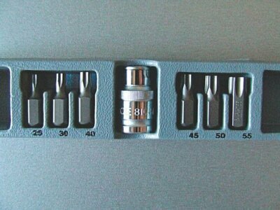 Набор бит (вставок) 7 предметов (СервисКлюч: torx, Т25-Т55)