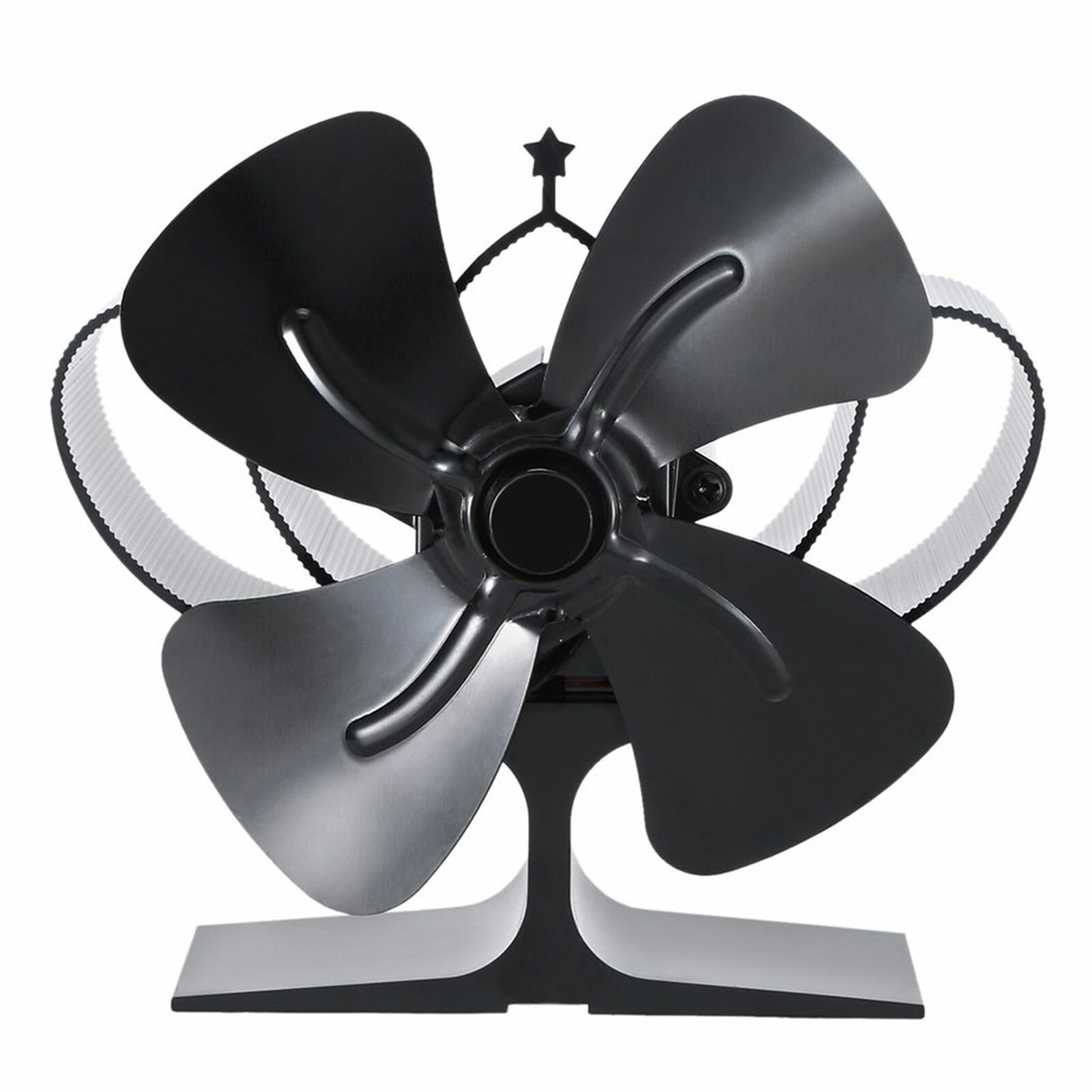 4-лопастной вентилятор для дровяной печи с подогревом Мини-каминная печь с вентилятором