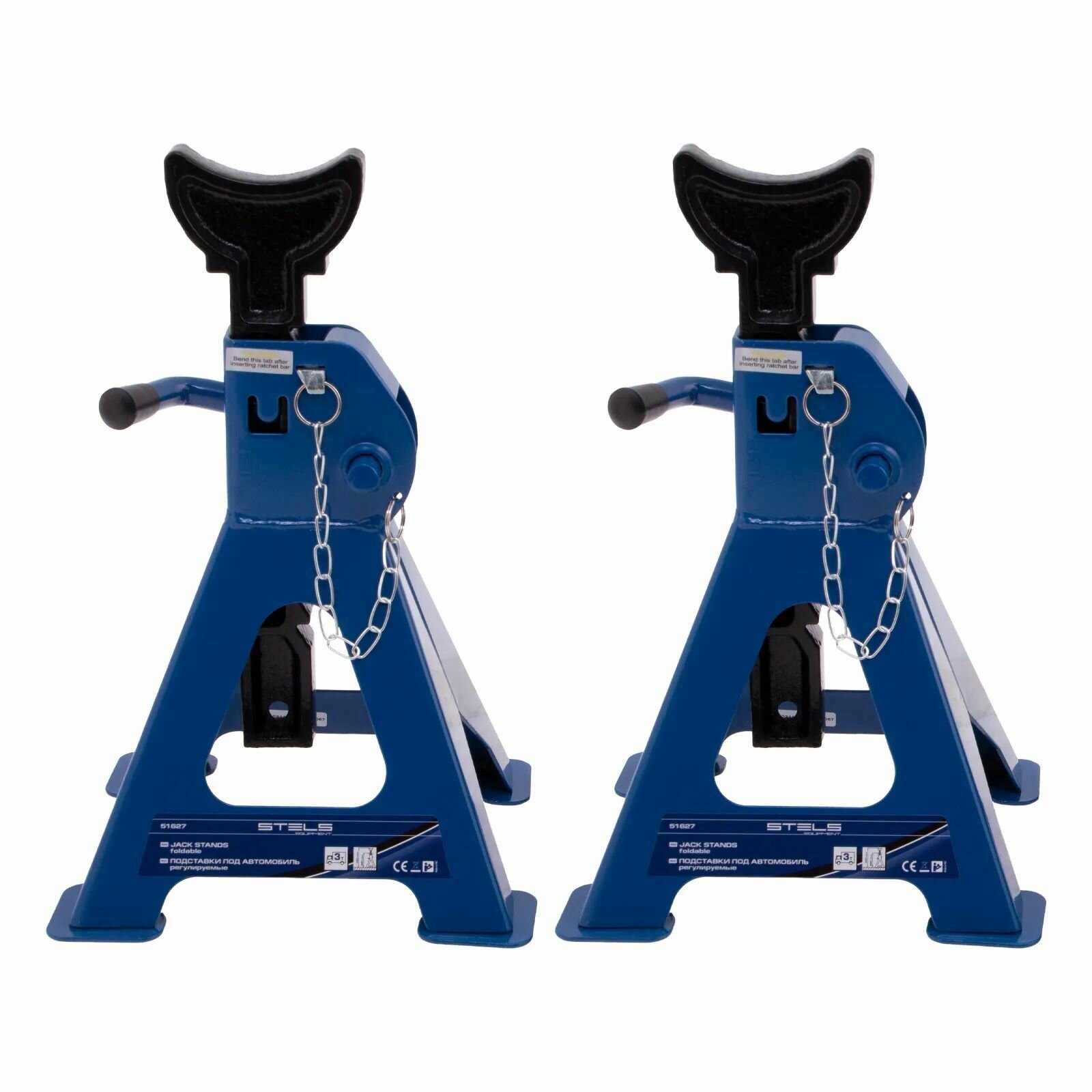 Подставки под автомобиль регулируемые, 3 т, h подъема 295-425мм, 2 шт.// Stels, 51627