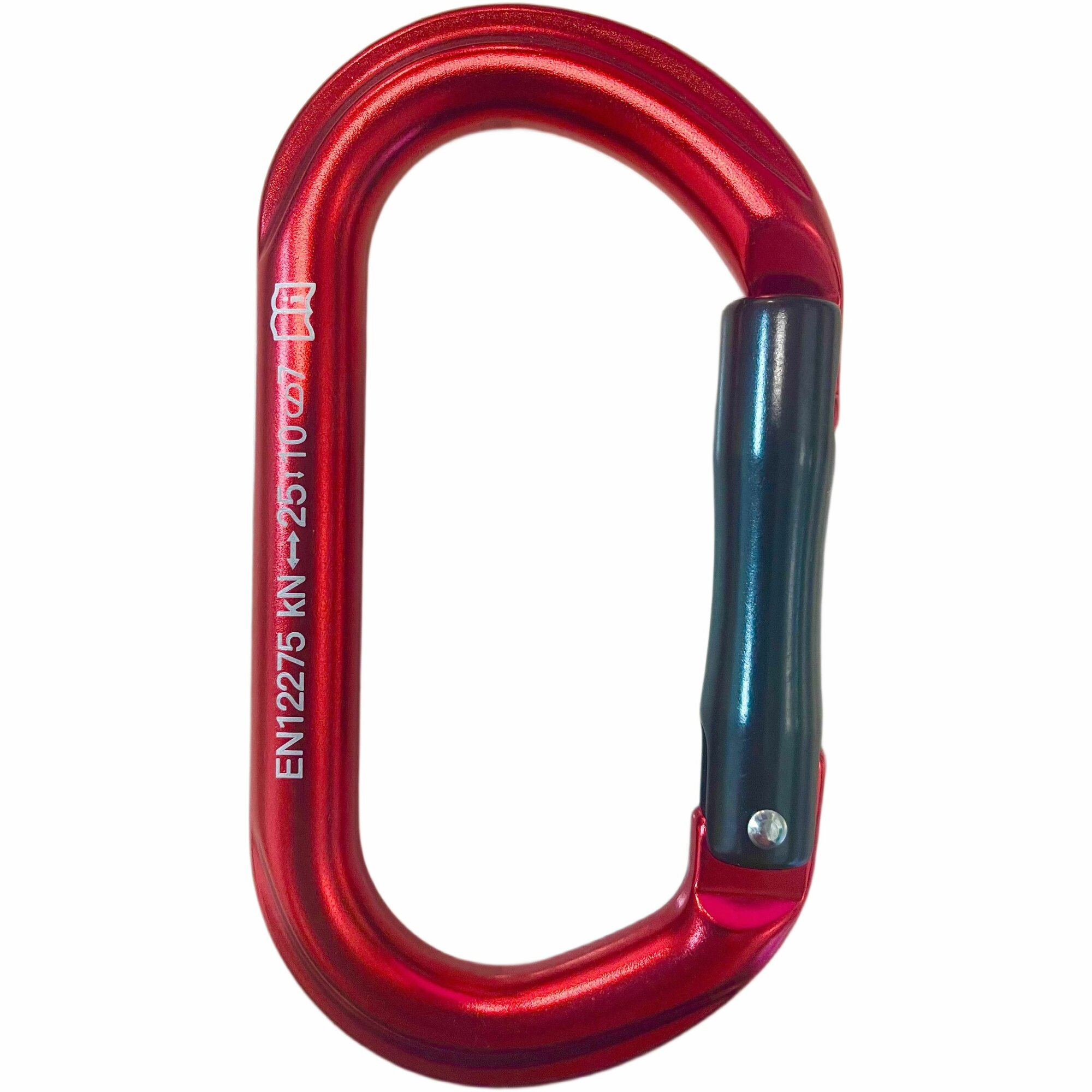 Карабин спортивный, для альпинизма, алюминиевый сплав, красный