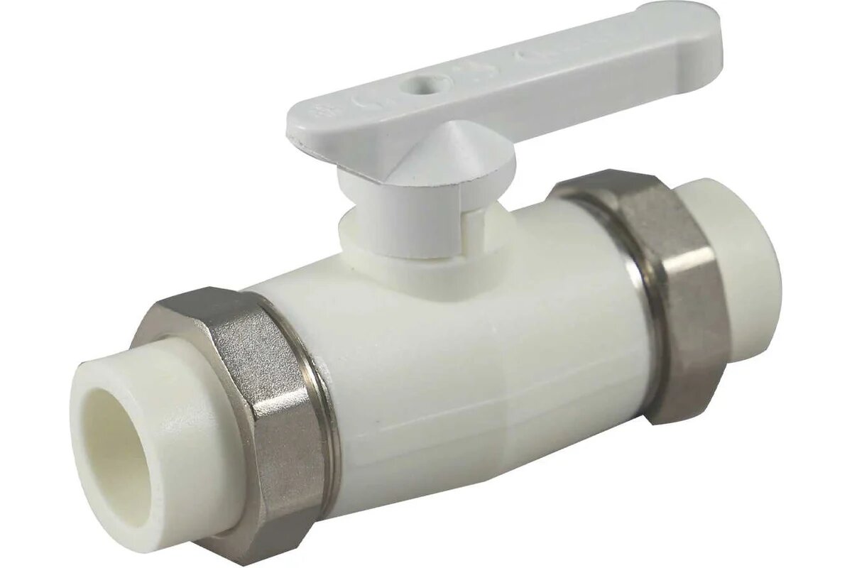 Кран с американками Millennium 20 мм из нержавеющей стали для гибкой установки труб в сантехнике