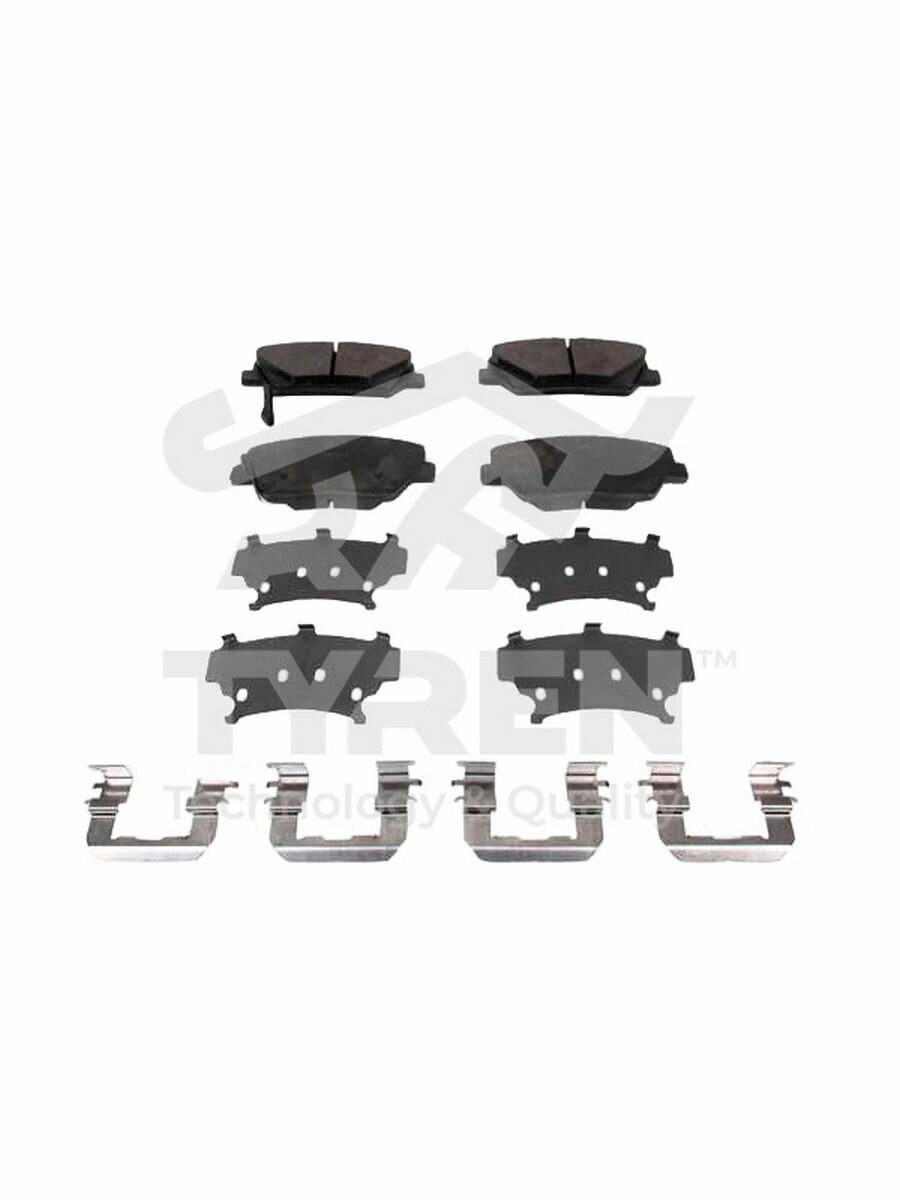 Тормозные колодки дисковые передние TYREN TYR1216181 для HYUNDAI CRETA, KIA CARENS